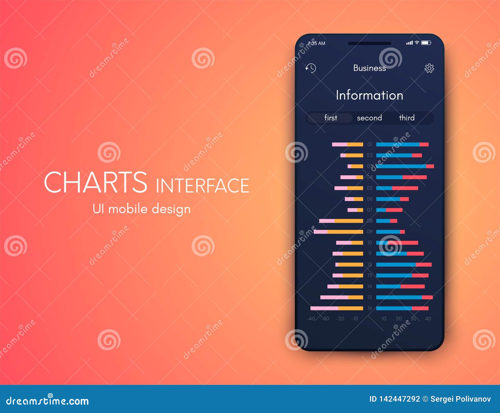 Mobile Phone Application for Analytics. Stock Vector Stock Vector ...