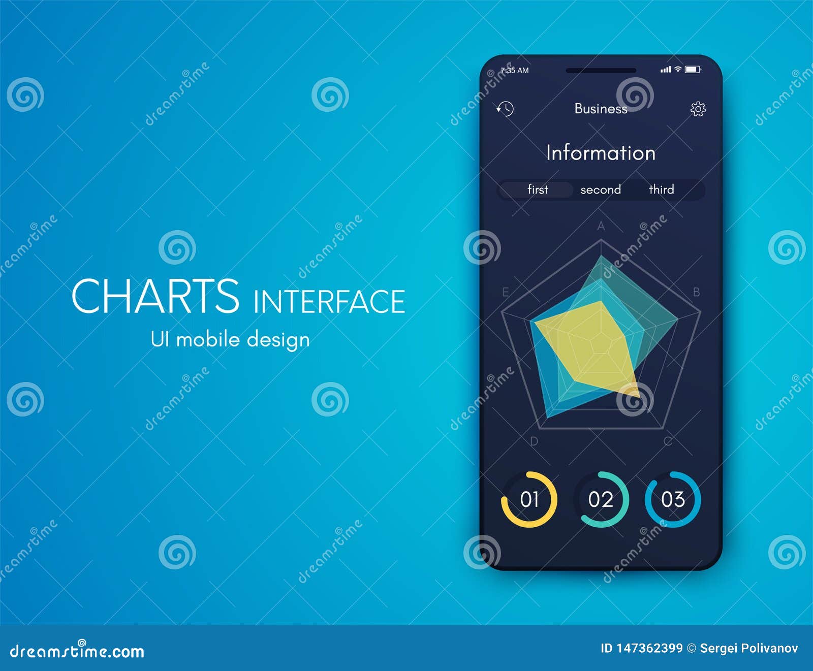 Mobile Phone Application for Analytics. Stock Vector Stock Vector ...