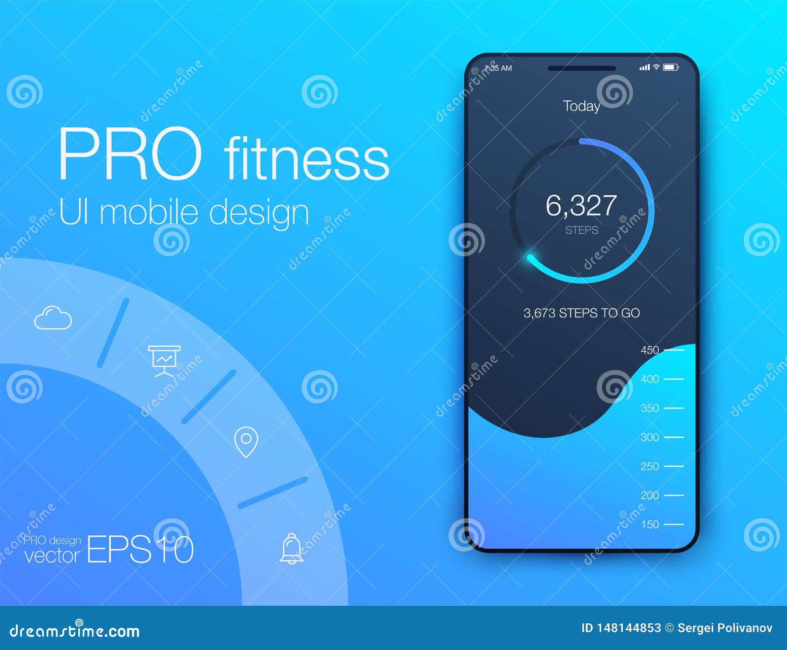 Mobile Phone Application for Analytics. Stock Vector Stock Vector ...