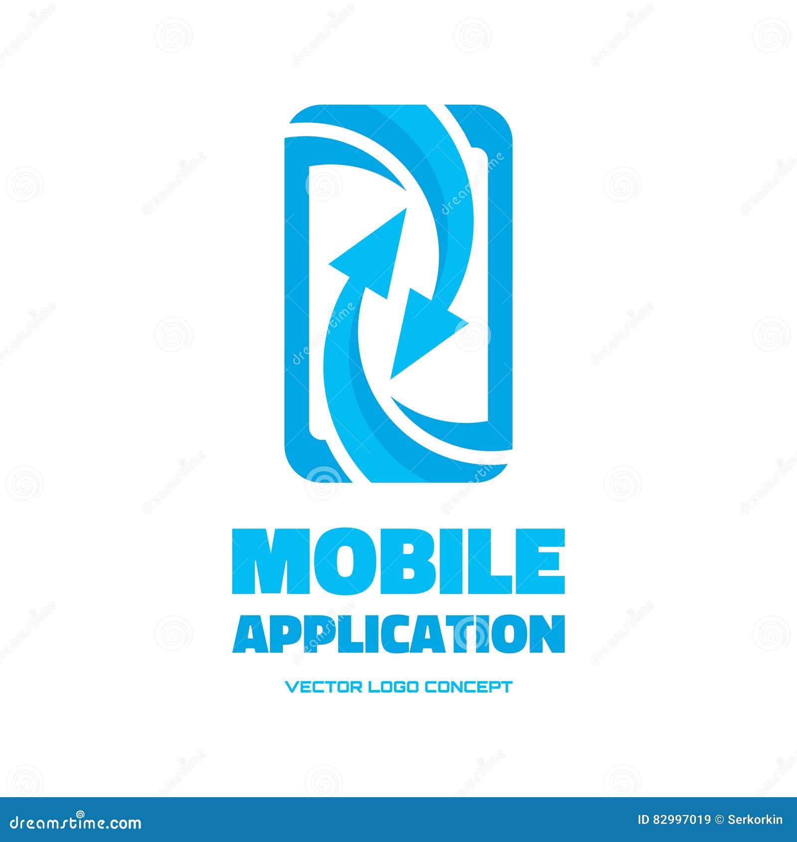 Mobile Phone Application - Vector Logo Template Concept Illustration ...
