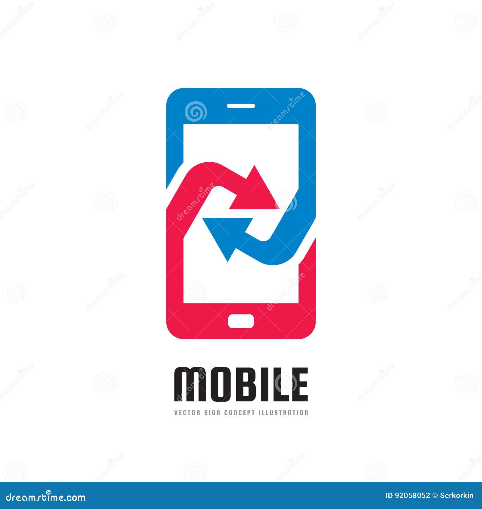 Mobile Phone Application - Vector Logo Template Concept Illustration ...