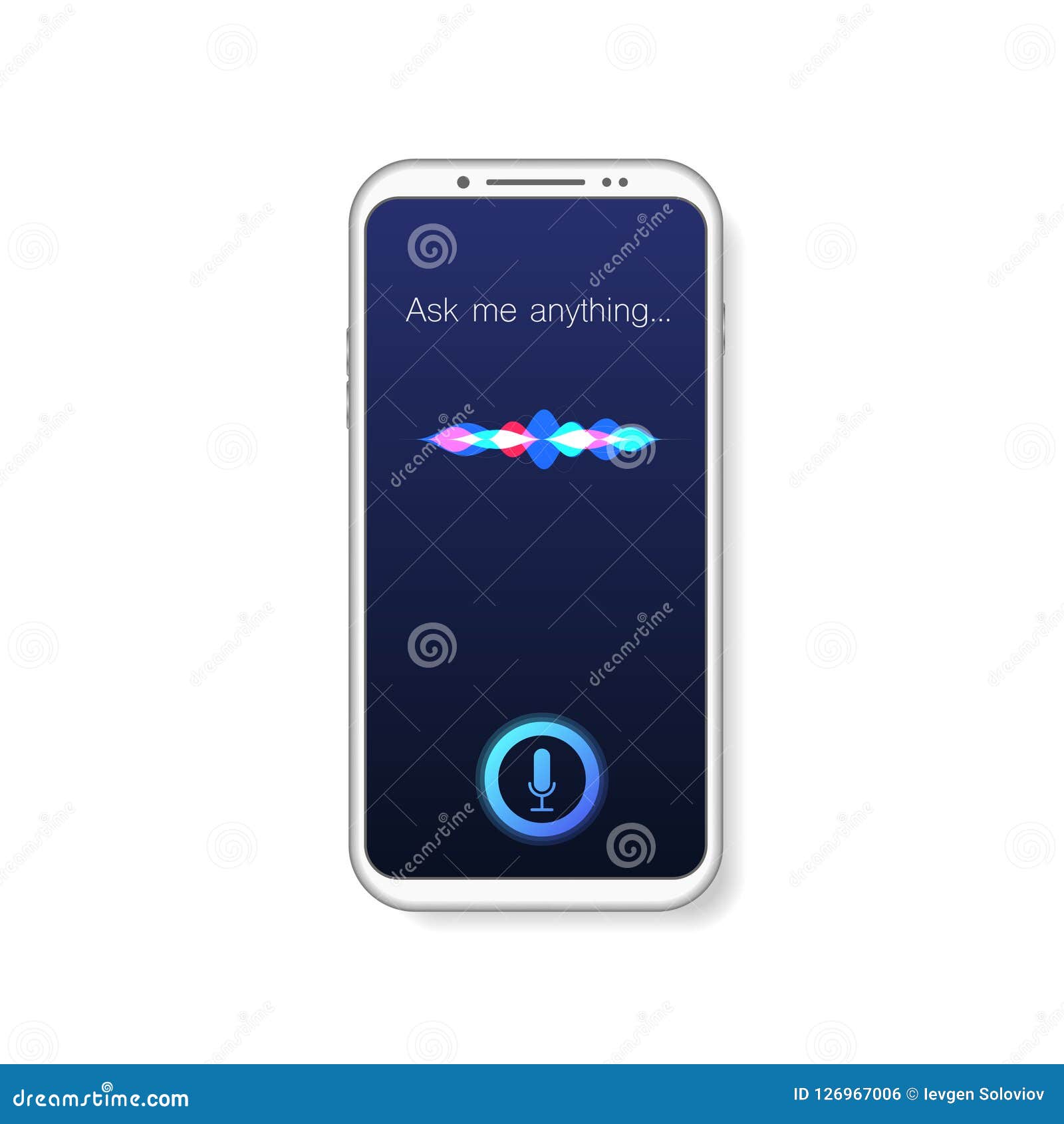 Mobile phone assistant stock vector. Illustration of background - 126967006