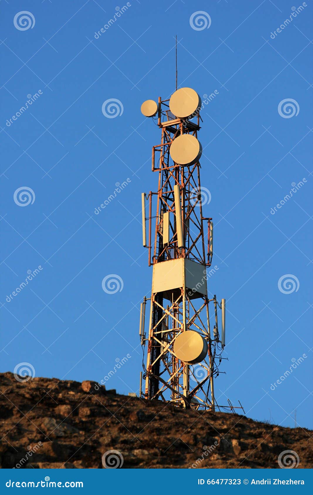 Mobile Phone Base Station Tower Stock Image - Image of cellular ...