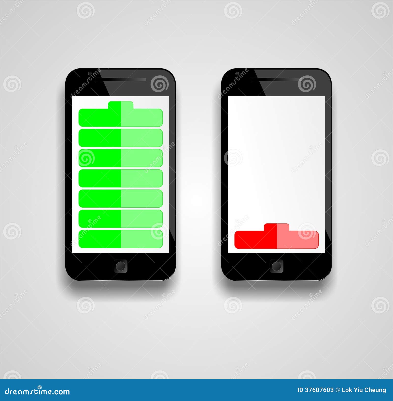 Mobile Phone Battery Indicater Stock Illustration - Illustration of ...