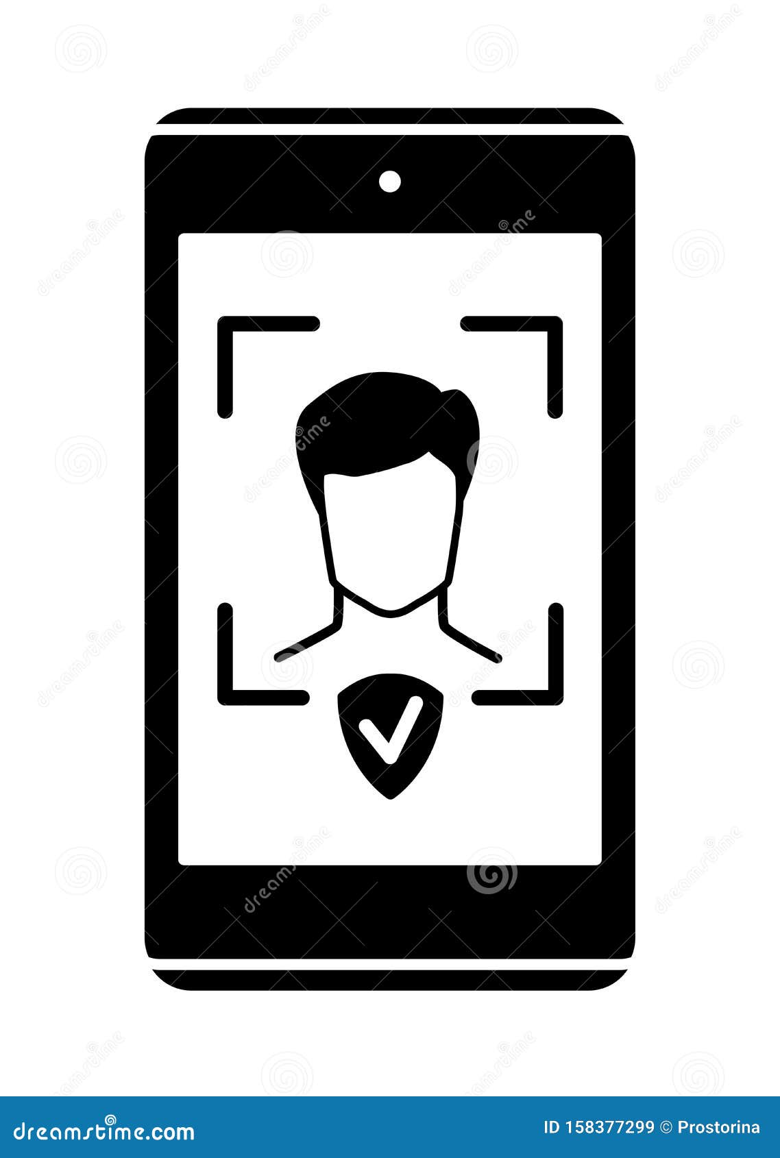 Face Id Payment Verification. Facial Recognition In Bank App. Airpay ...