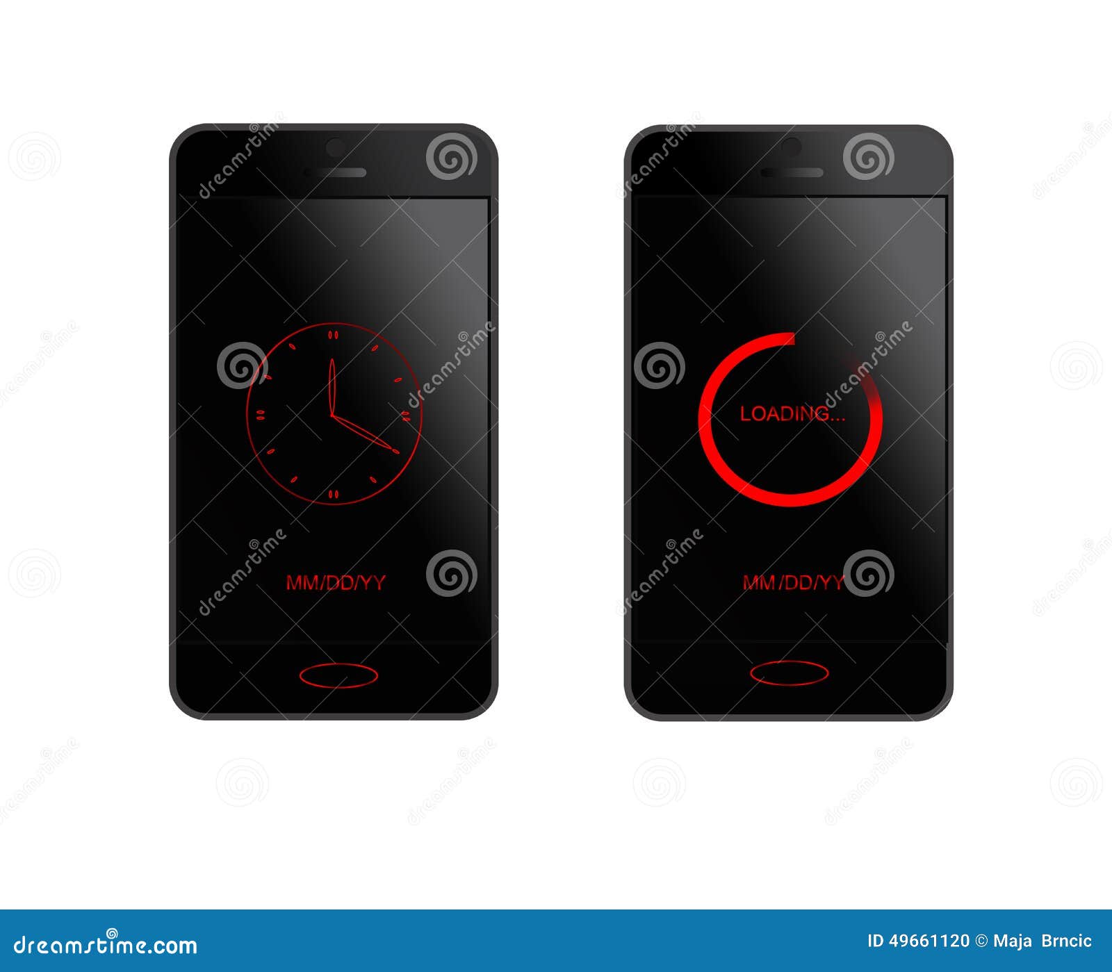 Mobile phone black stock photo. Illustration of monitor - 49661120