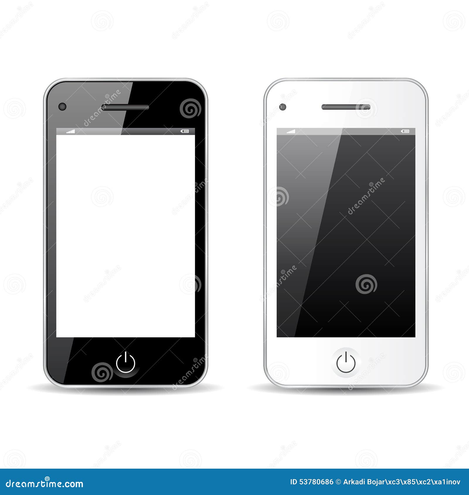 Mobile phone stock vector. Illustration of color, media - 53780686