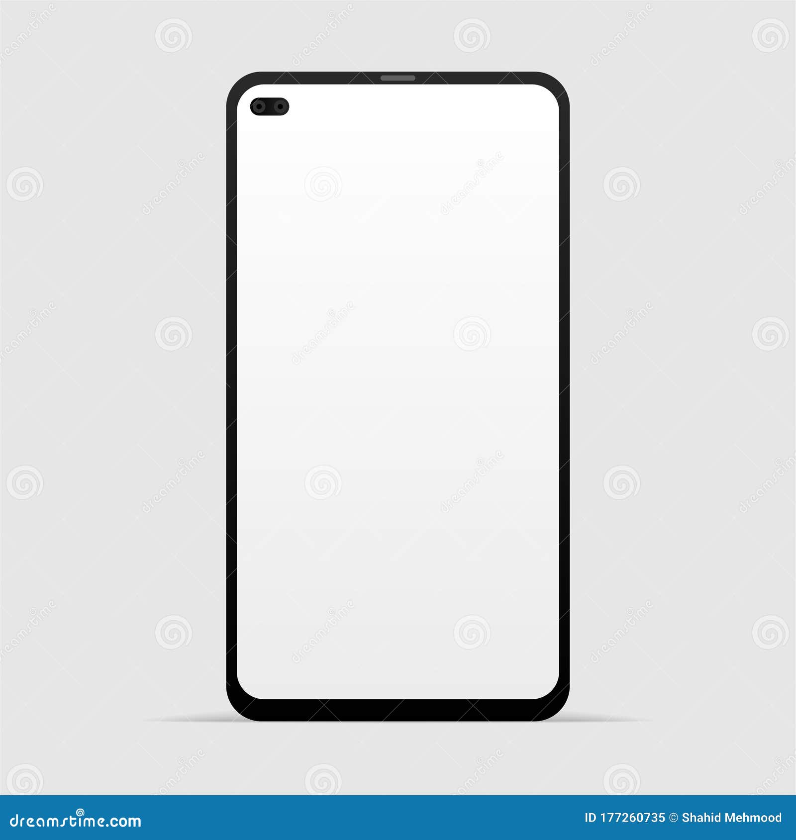Mobile Phone with Blank Screen. Flat Style Vector Smartphone Stock ...