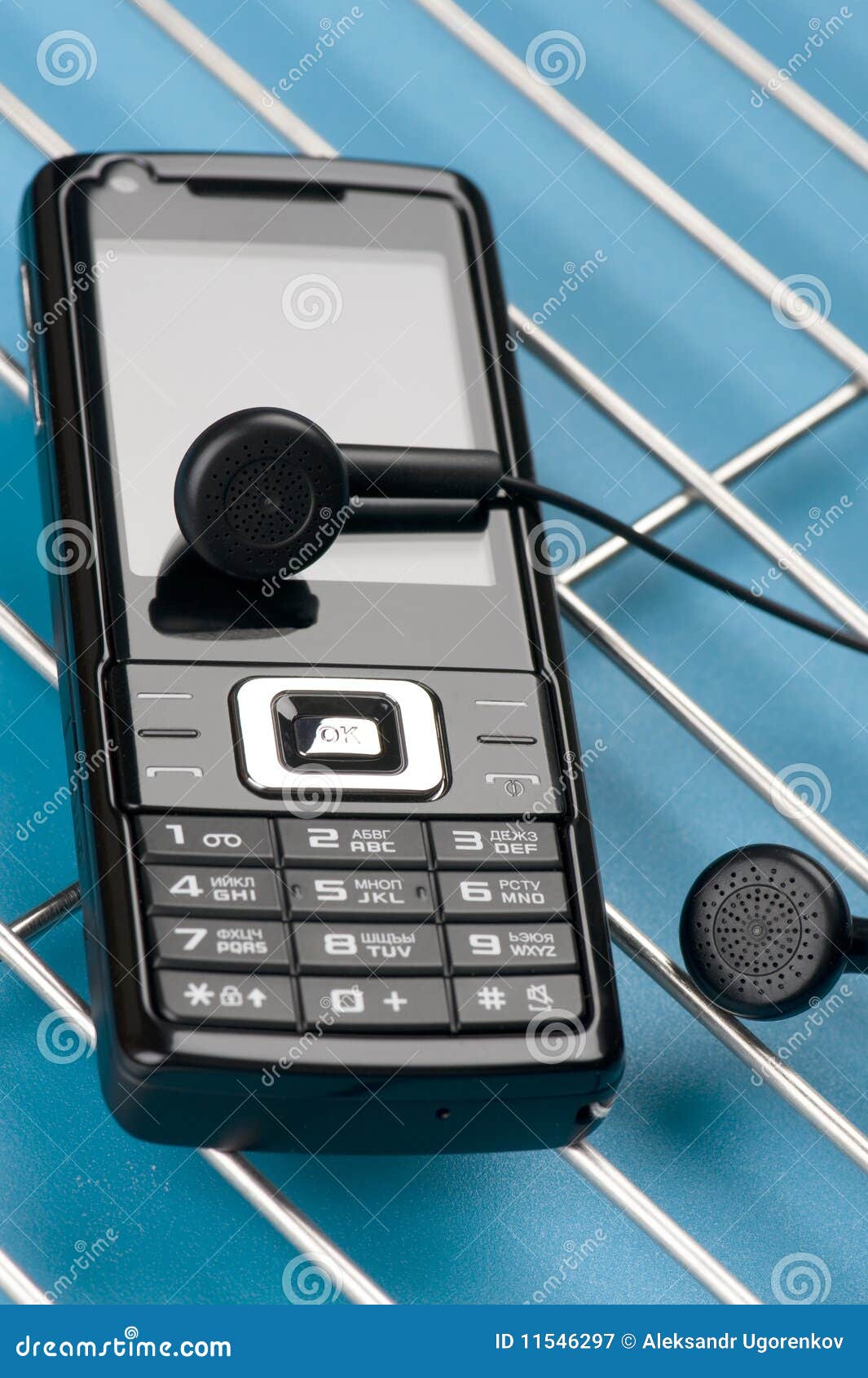 Mobile Phone on Blue Background Stock Image - Image of blue, camera ...