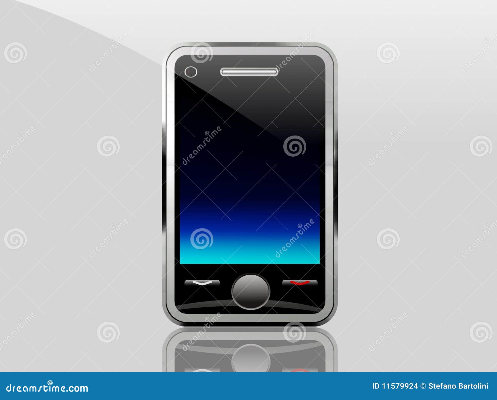 Mobile phone blue screen stock illustration. Illustration of wireless ...