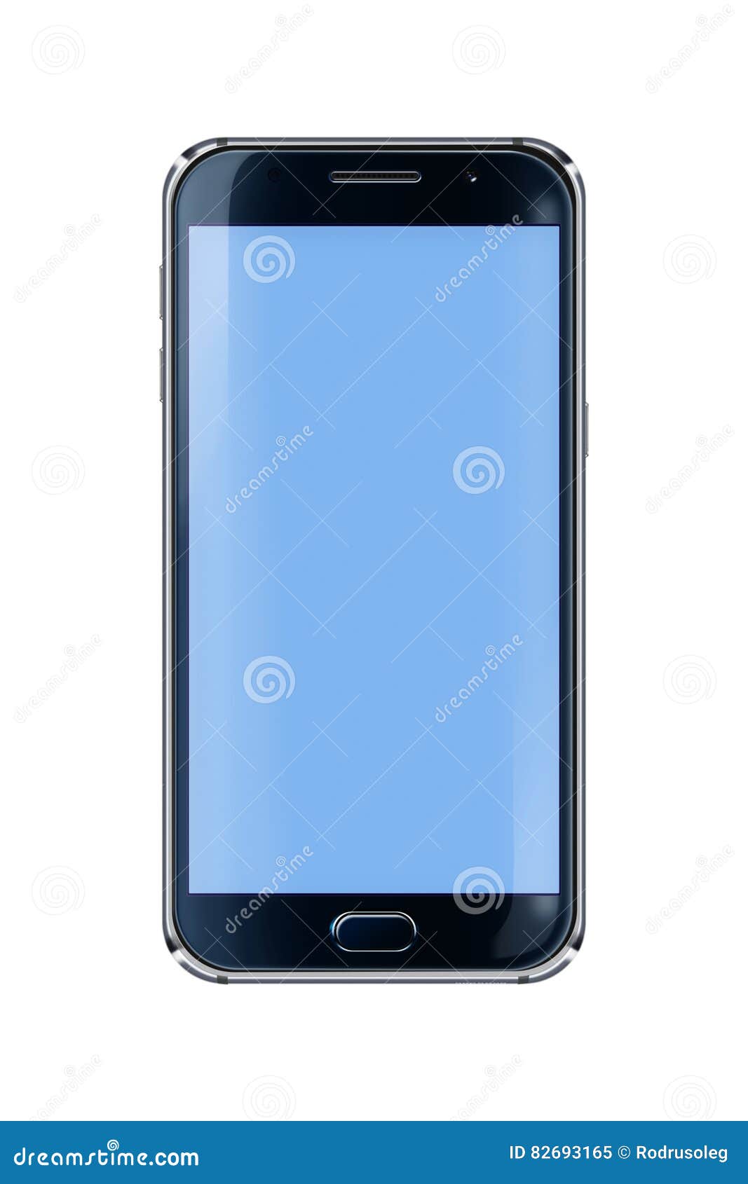 Mobile Phone with Blue Screen. Stock Illustration - Illustration of ...
