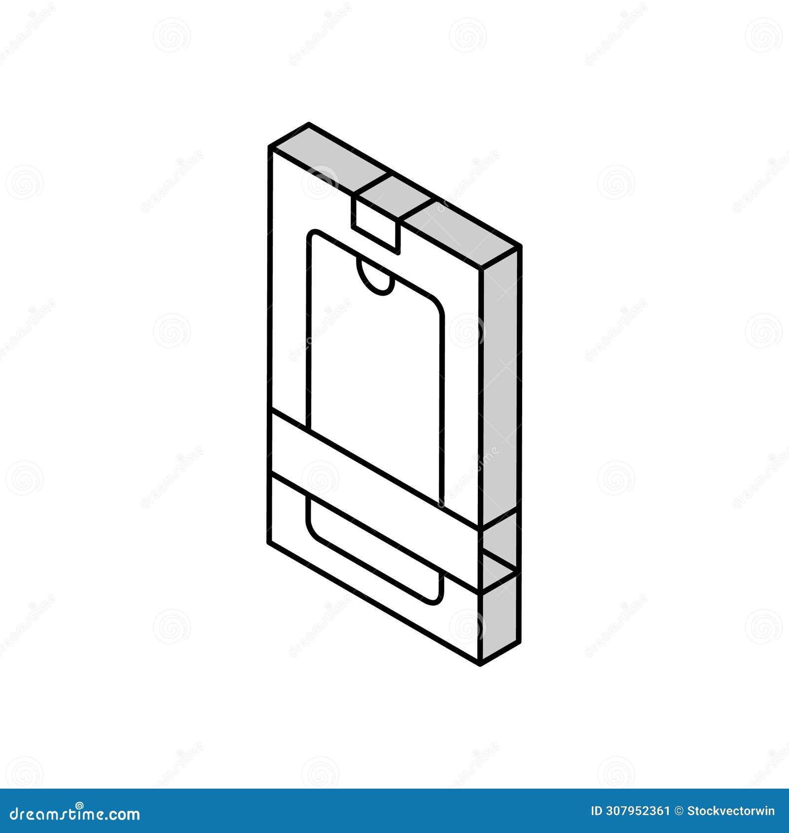 Mobile Phone Box Isometric Icon Vector Illustration Stock Vector ...