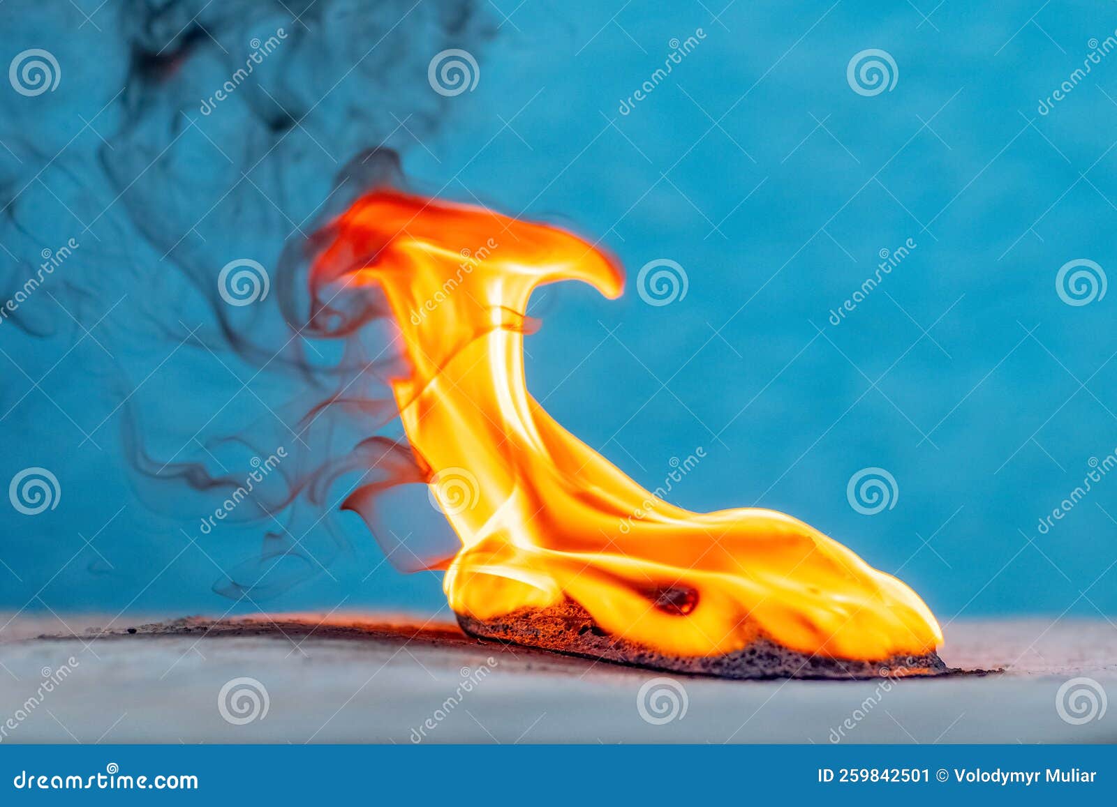 A Mobile Phone is Burning in a Strong Flame Stock Image - Image of ...