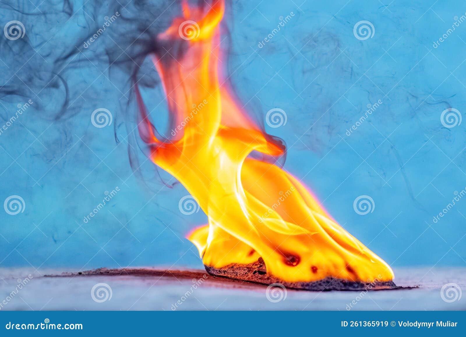 A Mobile Phone is Burning in a Strong Flame Stock Image - Image of ...