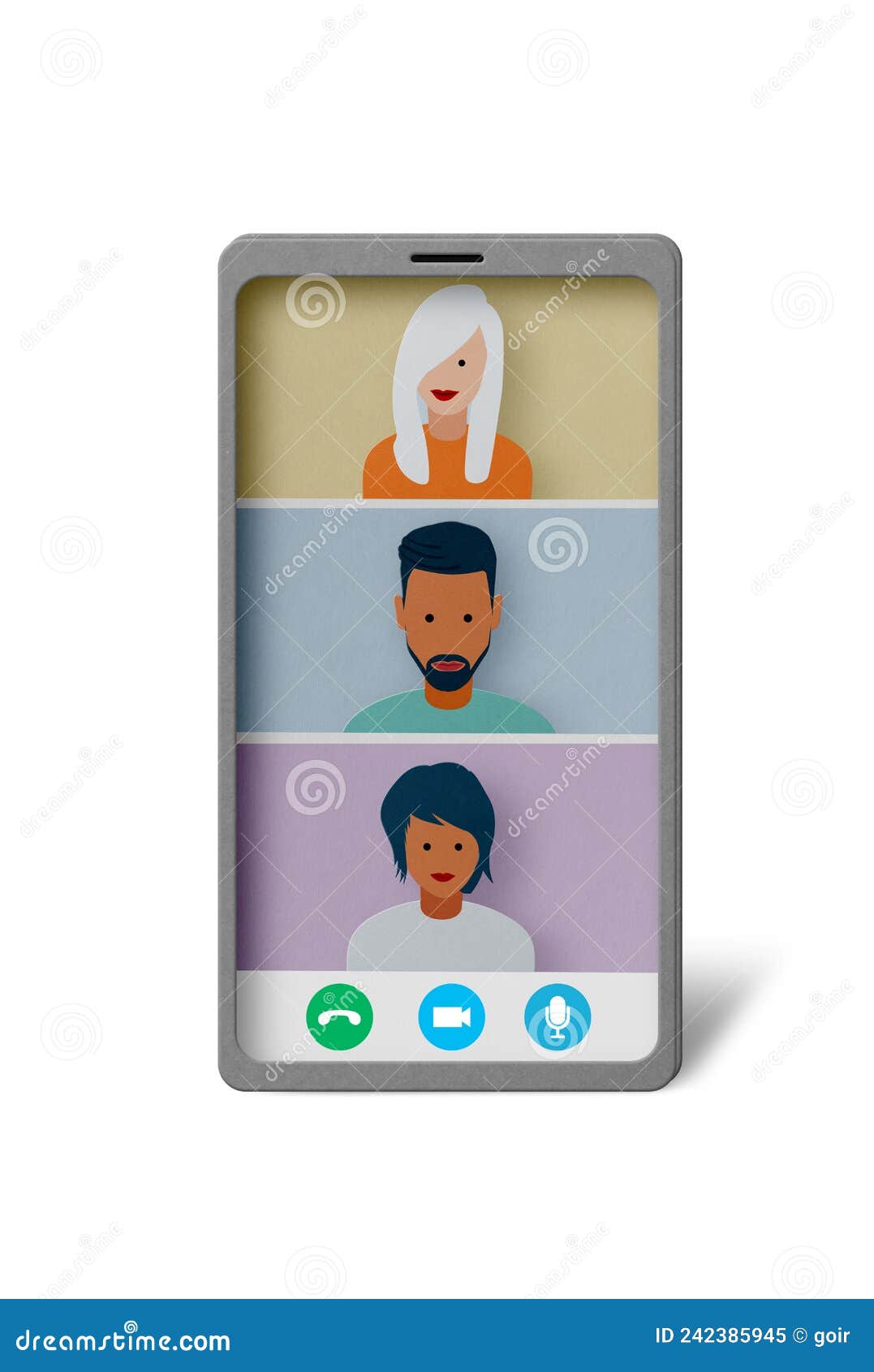 Mobile phone call stock illustration. Illustration of phone - 242385945