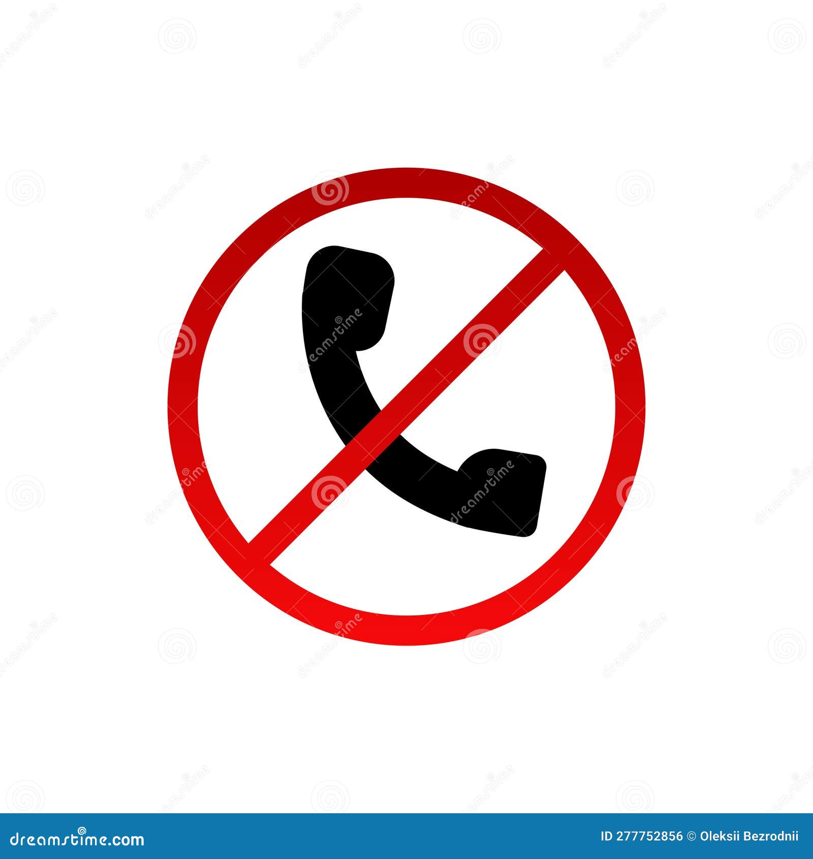 Mobile Phone Call Phohibition Icon Stock Vector - Illustration of phone ...