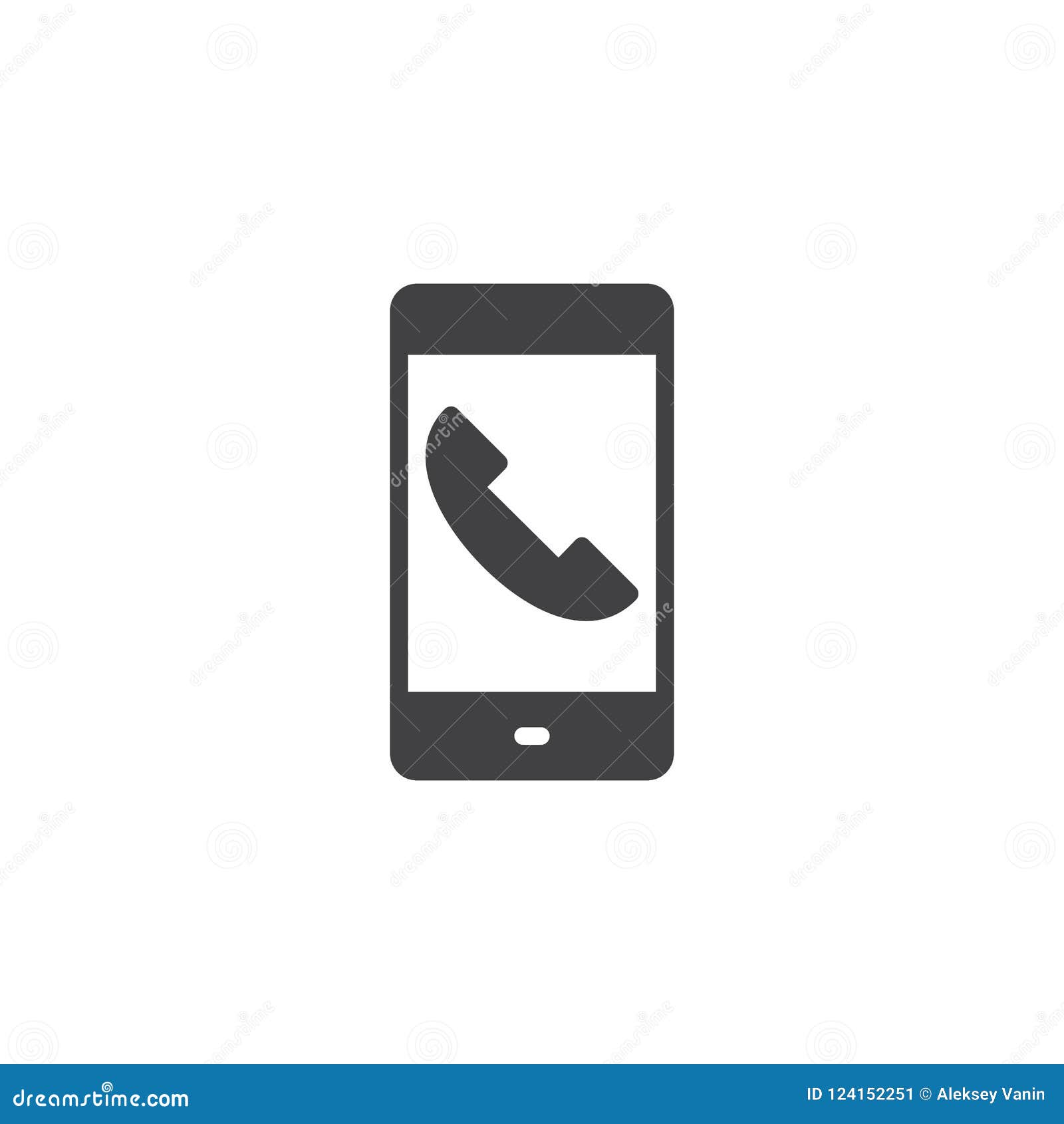Mobile Phone Call Vector Icon Stock Vector - Illustration of office ...