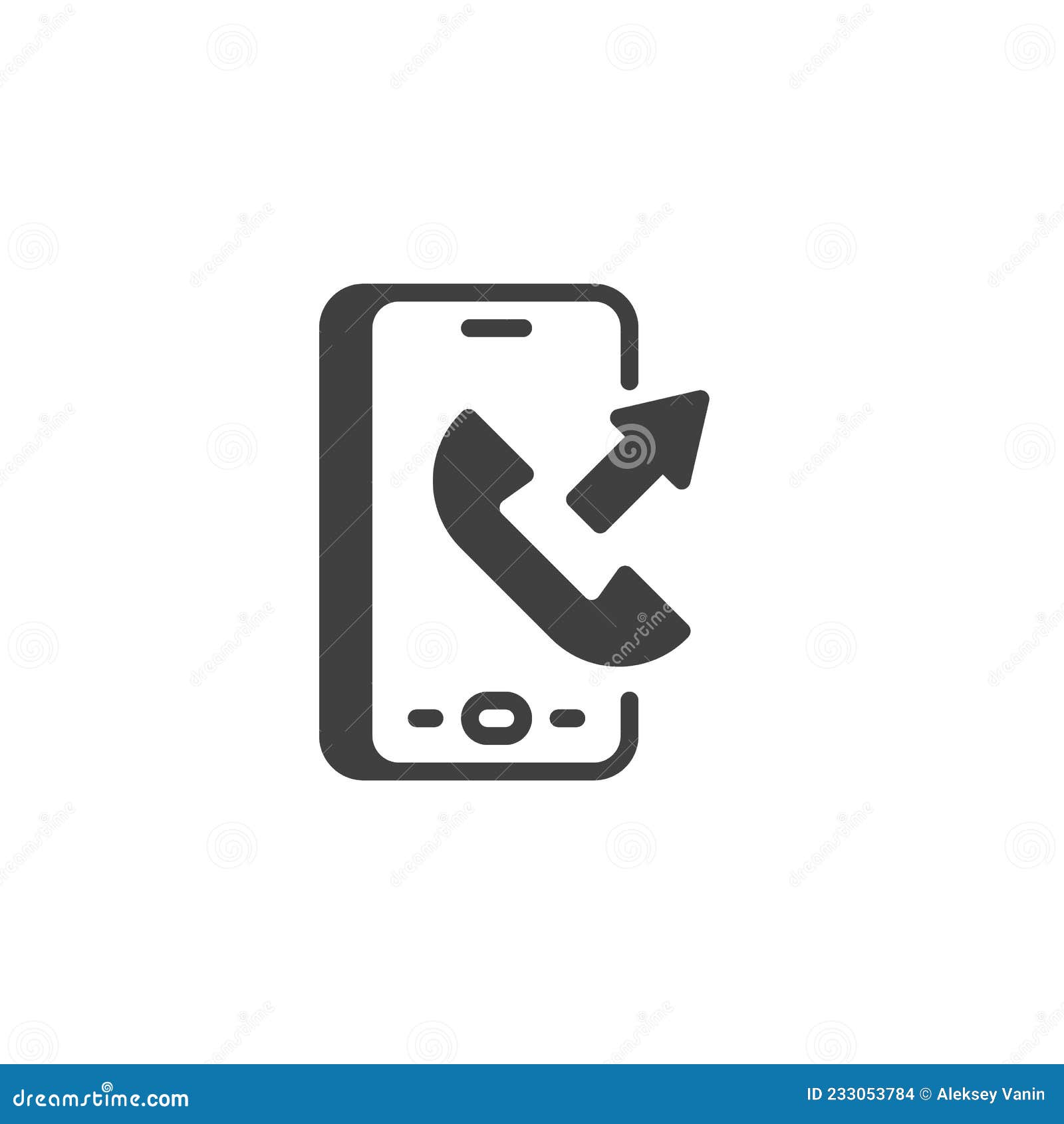 Mobile Phone Call Vector Icon Stock Vector - Illustration of mobile ...