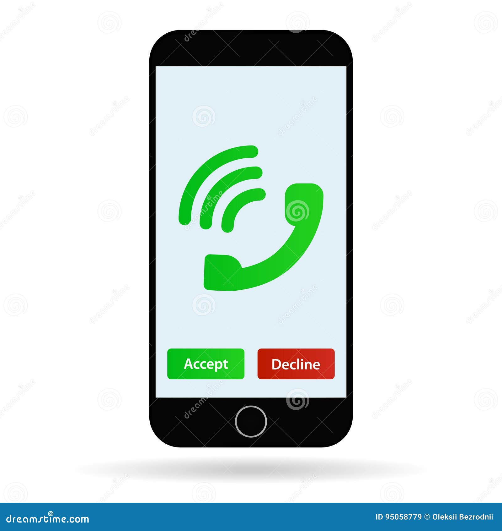 Mobile Phone Call Vector Illustration Stock Vector - Illustration of ...