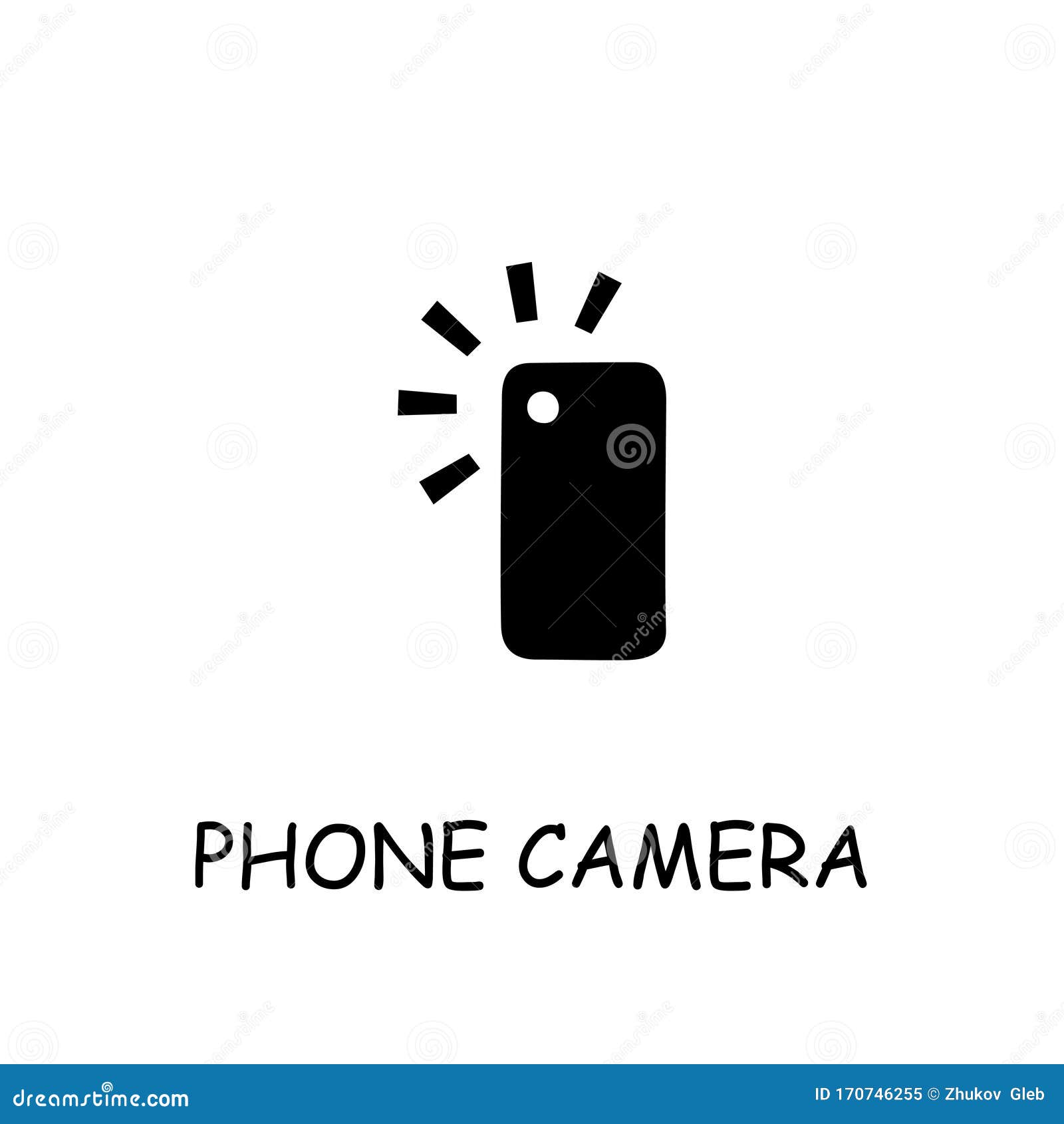 Mobile Phone Camera Flat Vector Icon Stock Illustration - Illustration ...