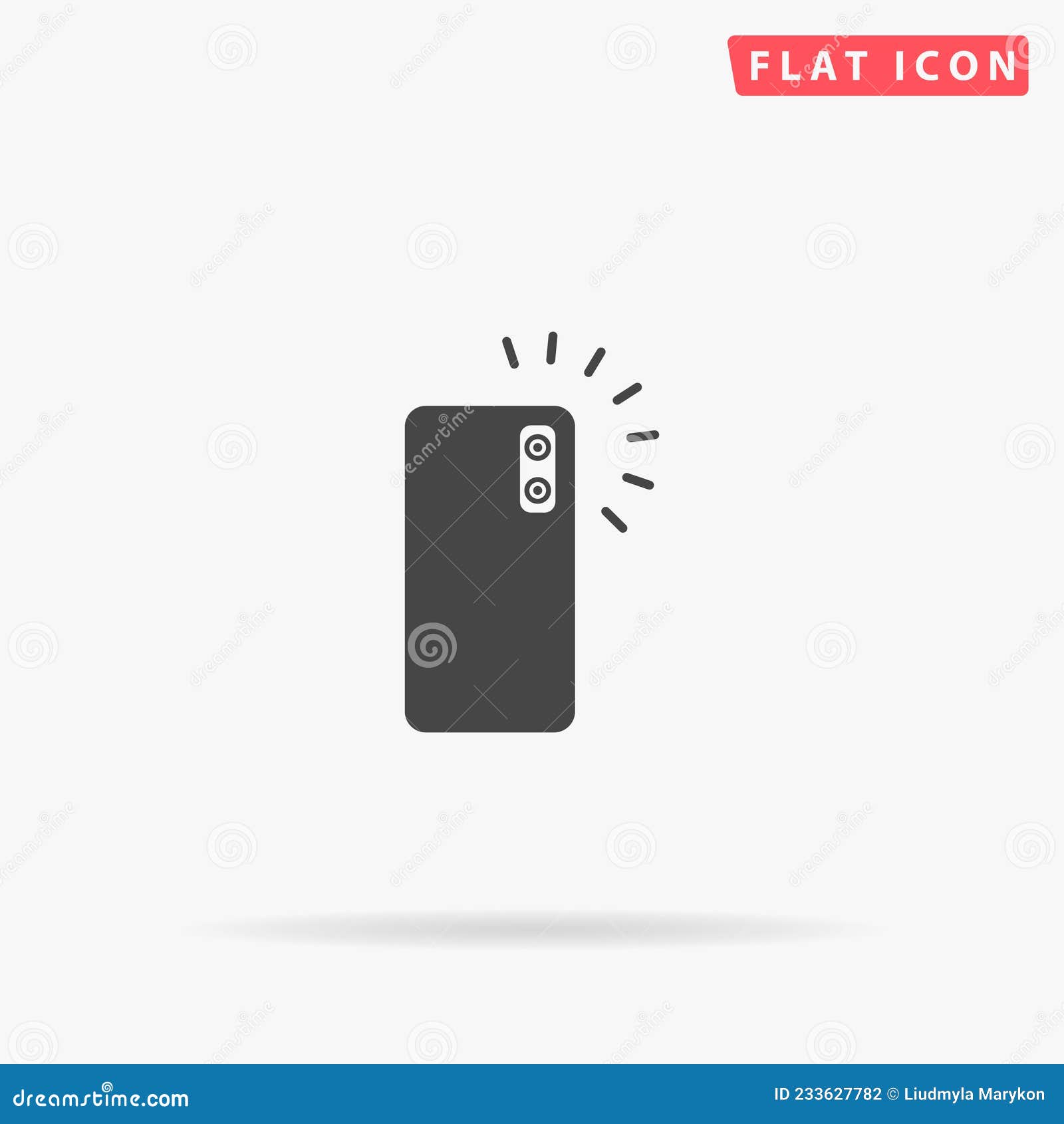 Mobile Phone Camera Flat Vector Icon Stock Vector - Illustration of ...