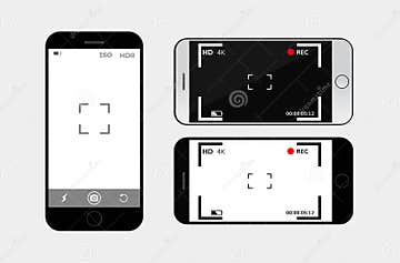 Mobile Phone Camera Interface Stock Vector - Illustration of design ...