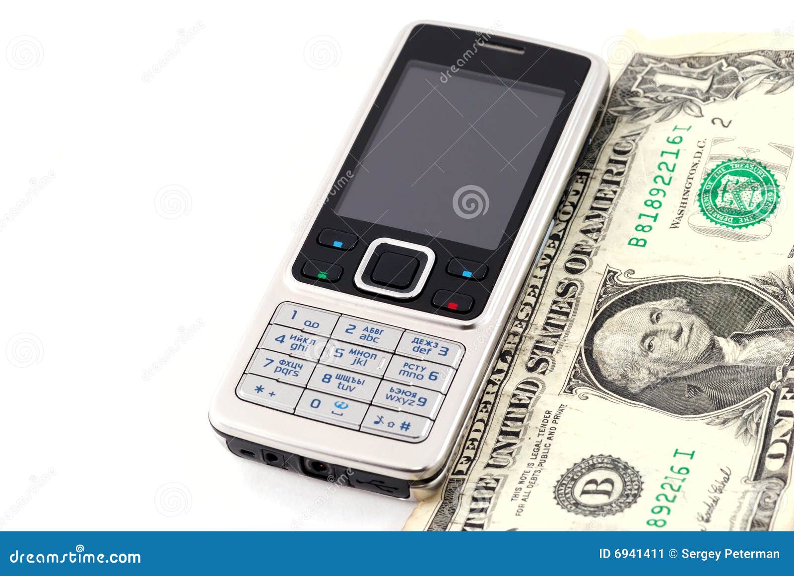 Mobile phone and cash stock image. Image of cell, business - 6941411
