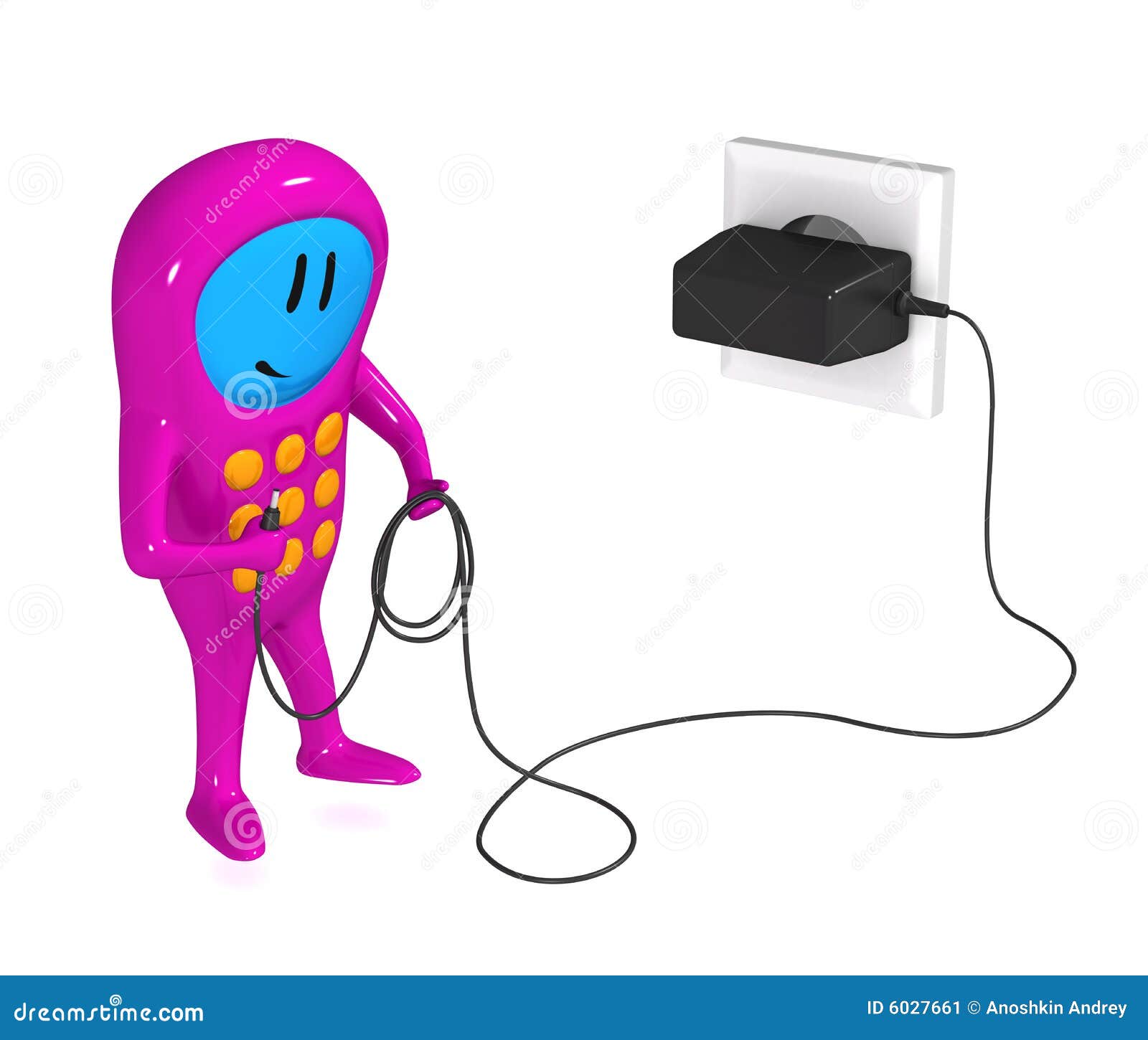 Mobile Phone and Cell Charger Stock Illustration - Illustration of ...