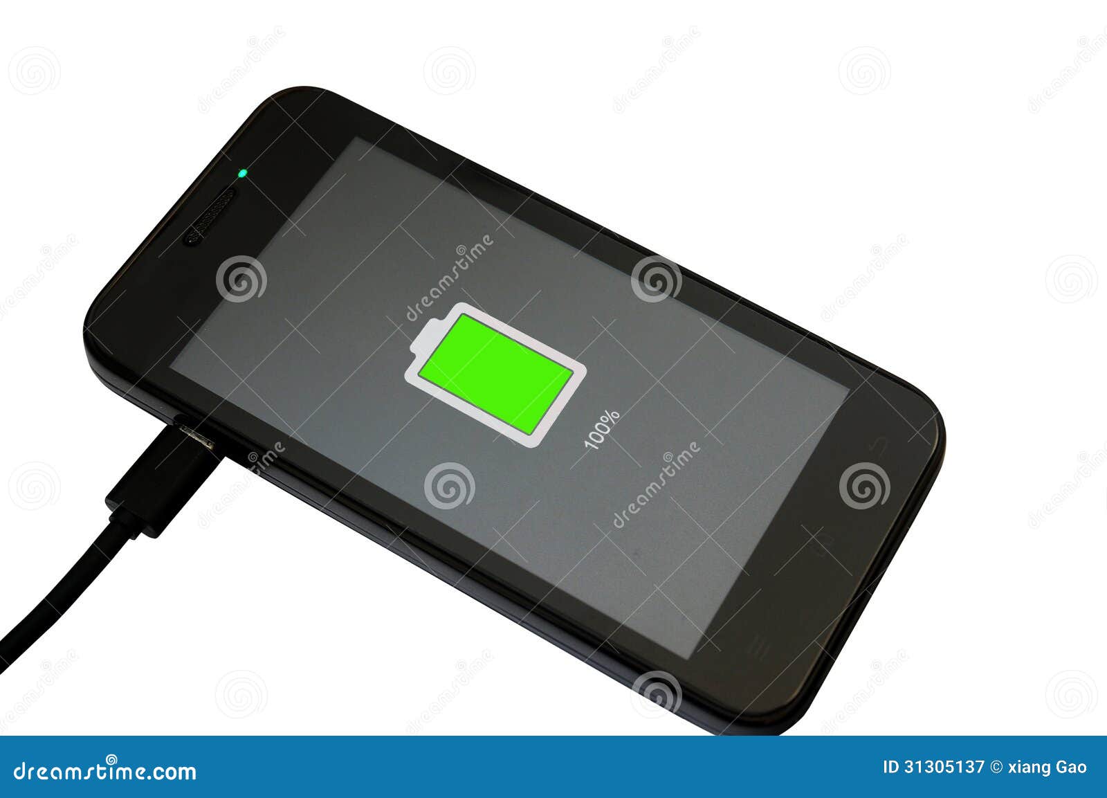 Mobile phone charging stock image. Image of battery, energy - 31305137