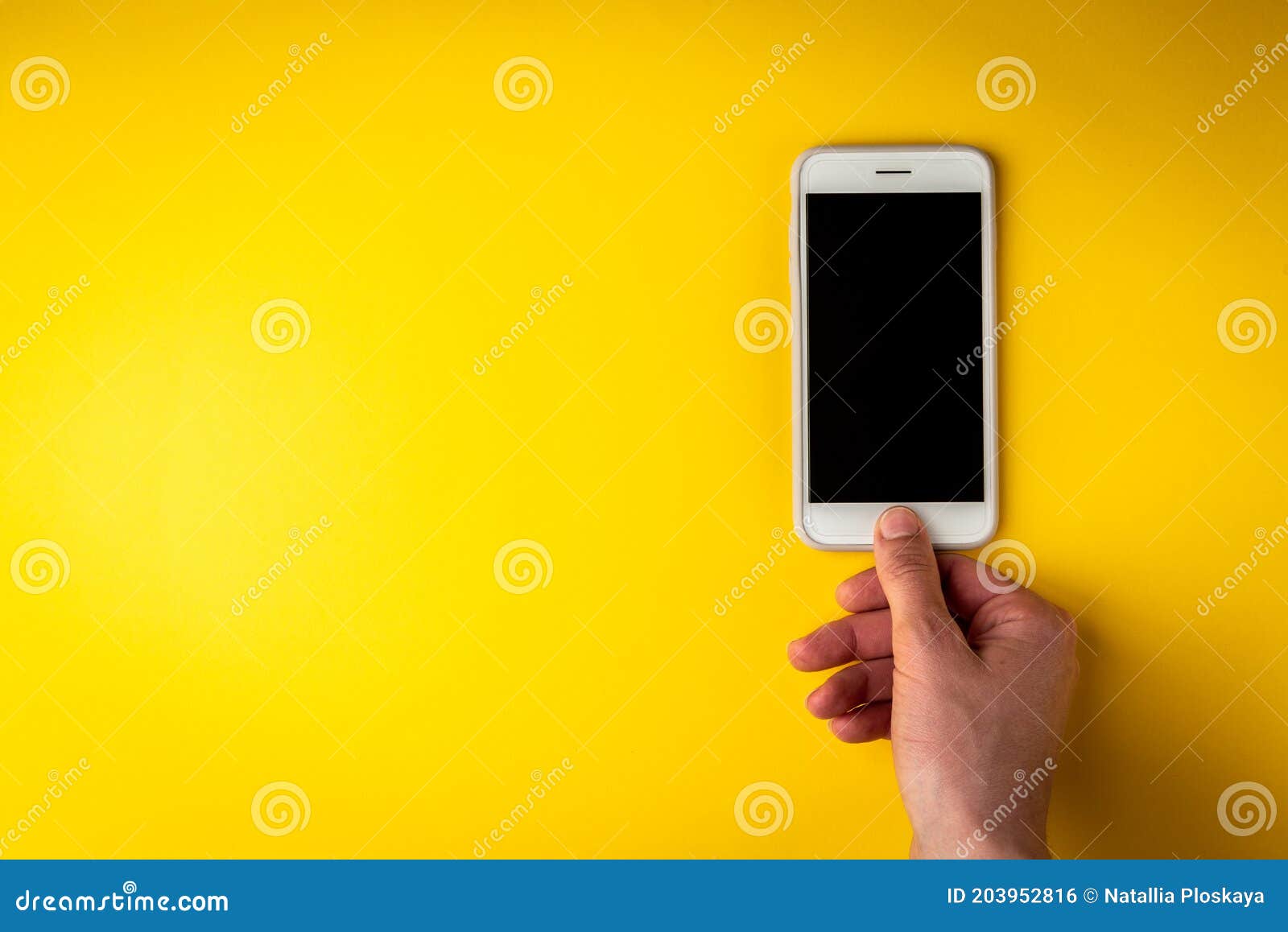 Mobile Phone with Charging on Yellow Background Stock Photo - Image of ...