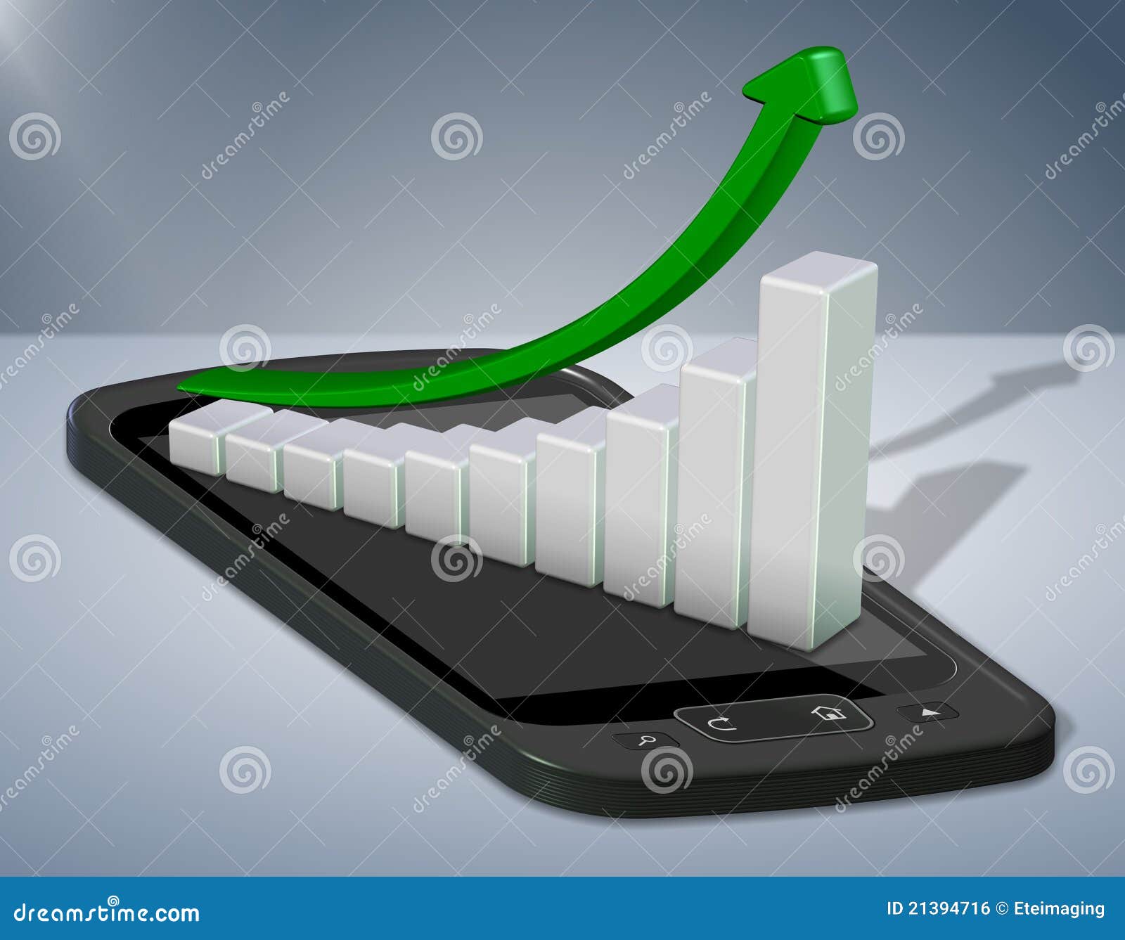 Mobile phone chart stock illustration. Illustration of graph - 21394716