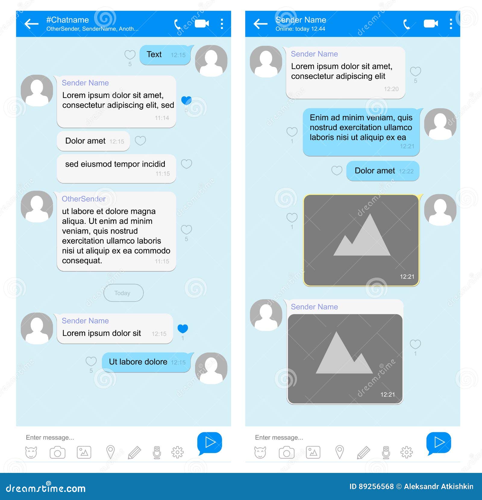 Mobile Phone Chat Interface Stock Vector - Illustration of sign ...