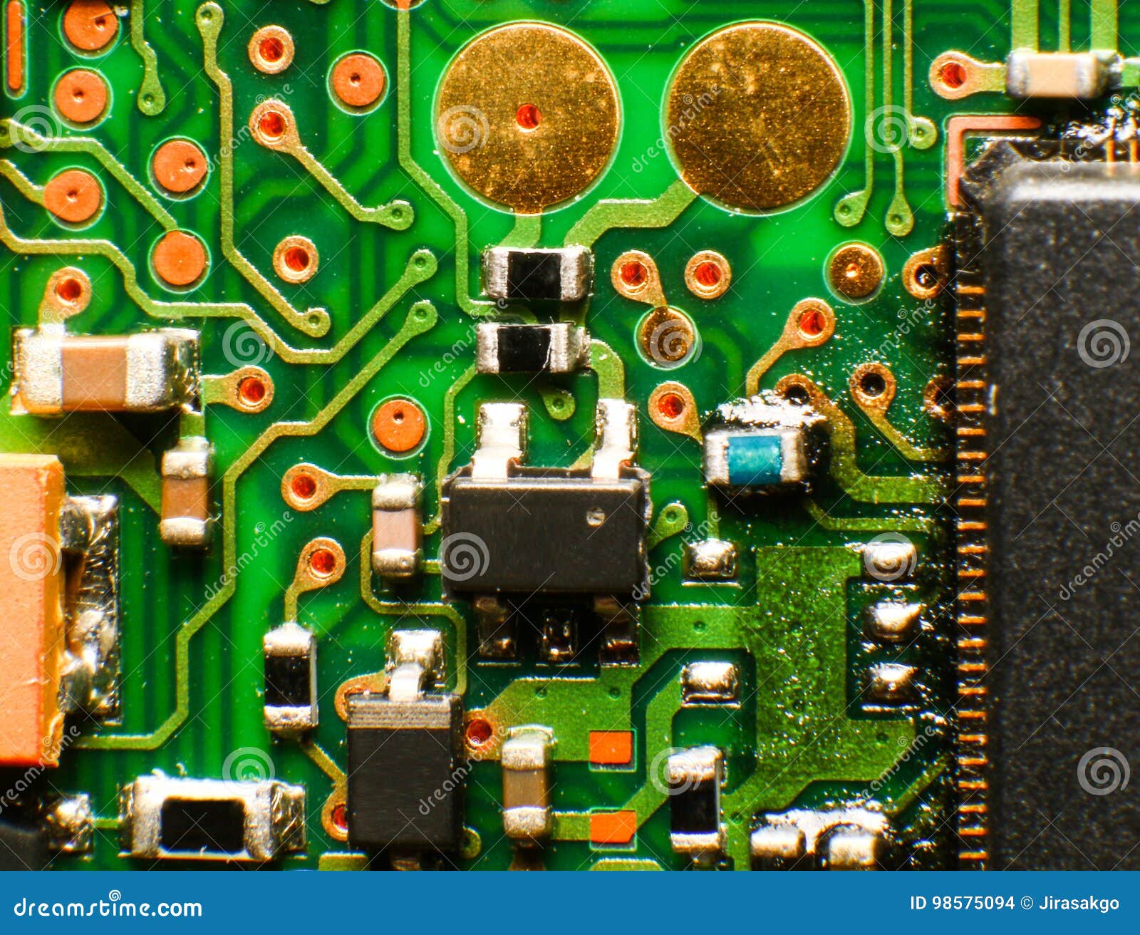 Mobile phone chip, macro stock photo. Image of network - 98575094