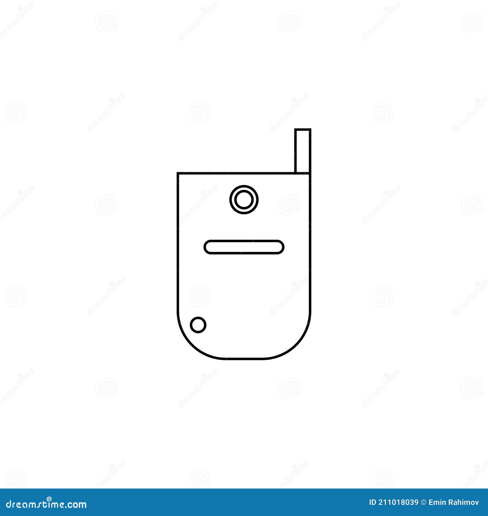 Clamshell Phone In Y2k, 90s, 80s Style Vector Illustration ...