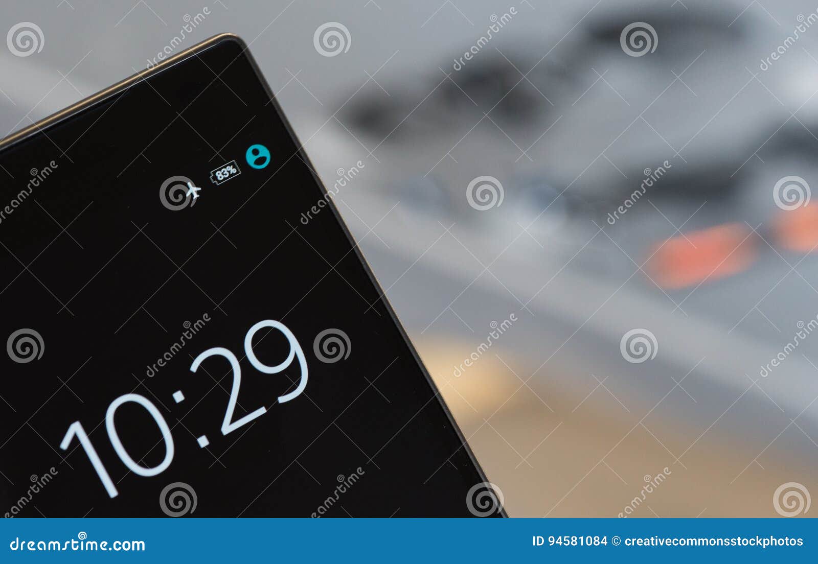 Mobile Phone With Clock Picture. Image: 94581084