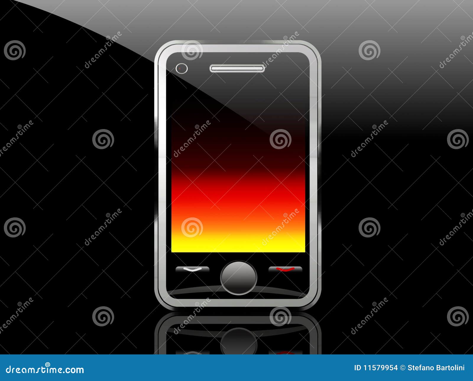 Mobile Phone Colorful Screen Stock Illustration - Illustration of icon ...