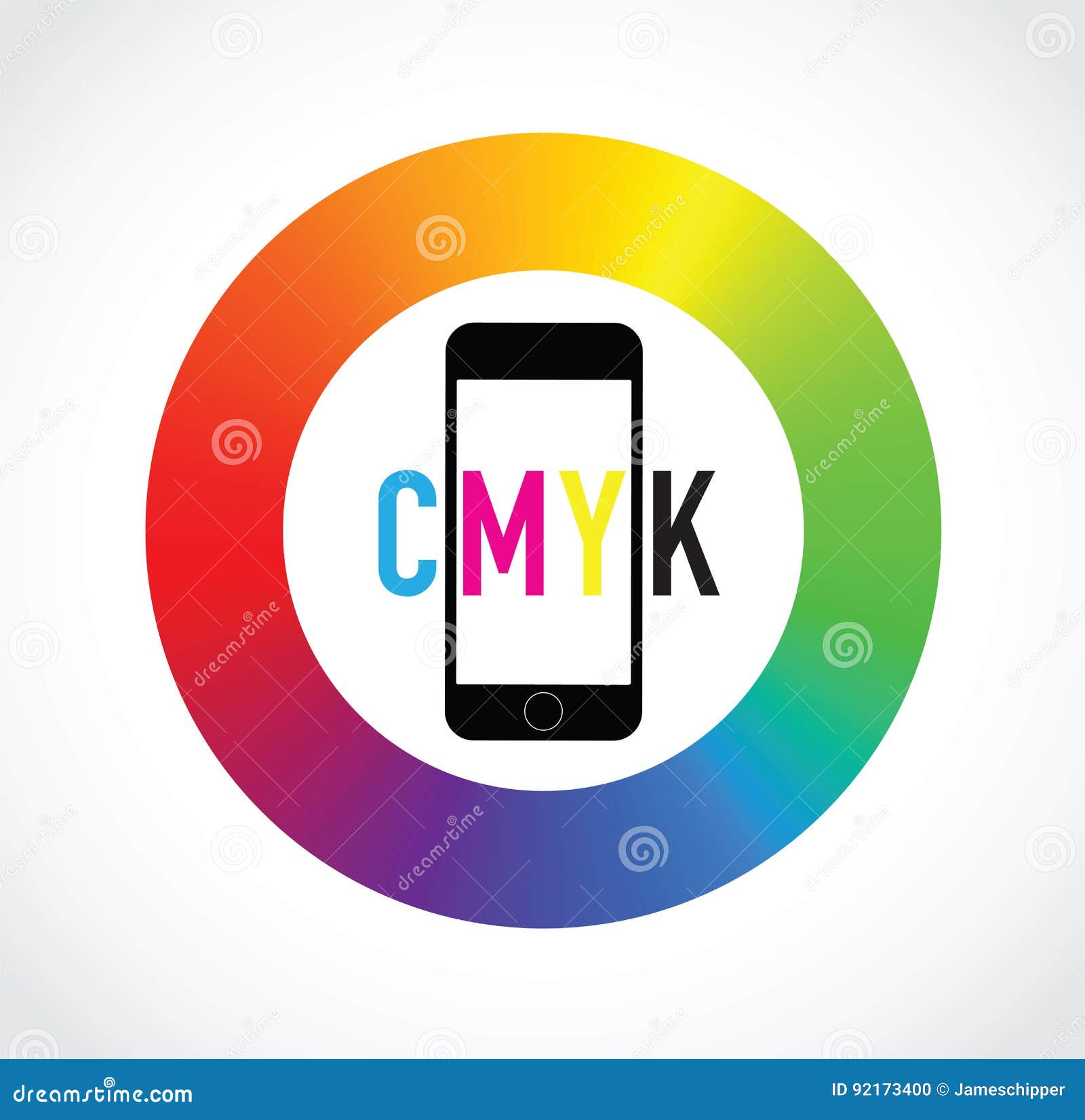 Mobile Phone Colour Selector Stock Illustration - Illustration of ...
