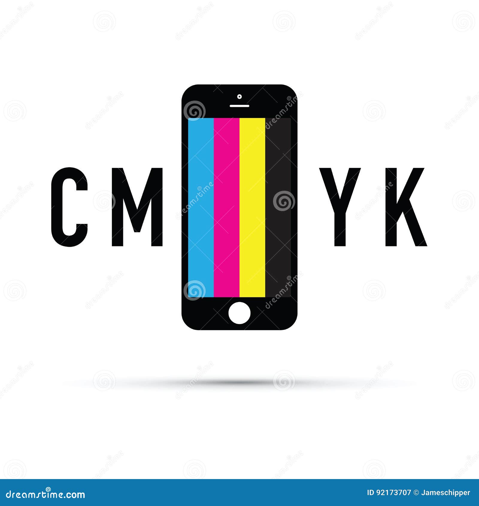 Mobile Phone Colour Selector Stock Illustration - Illustration of print ...