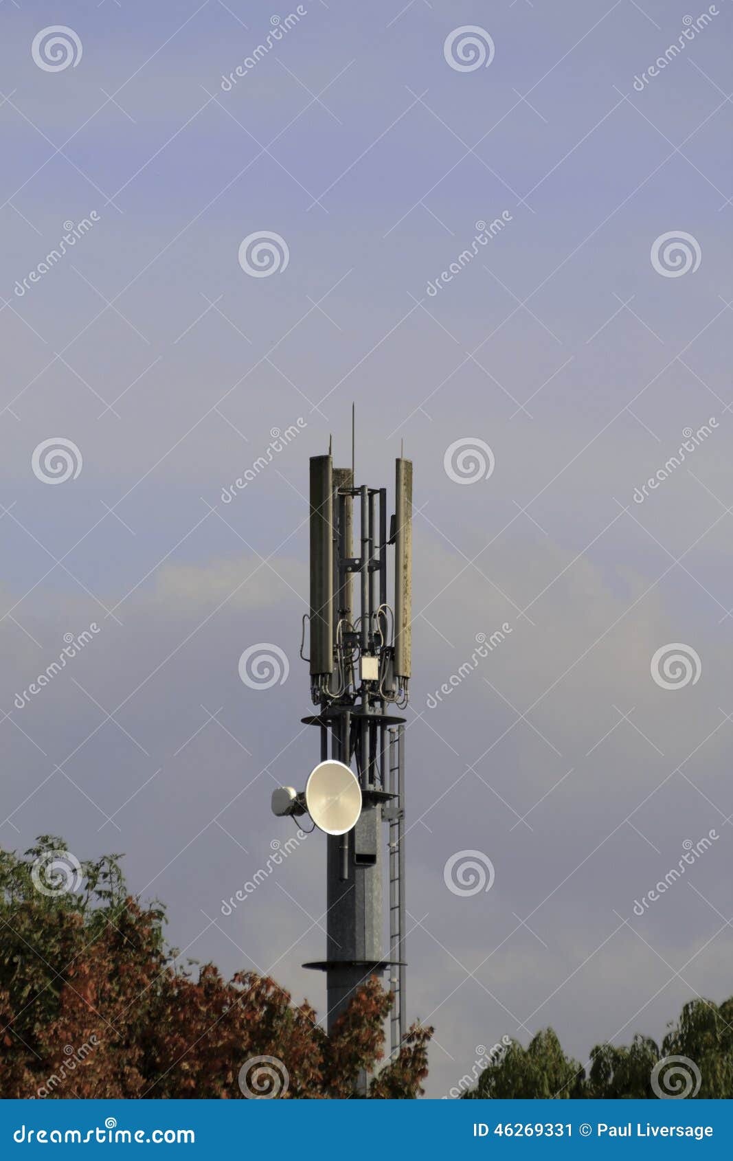 Mobile Phone Communication Antenna Stock Image - Image of phone ...