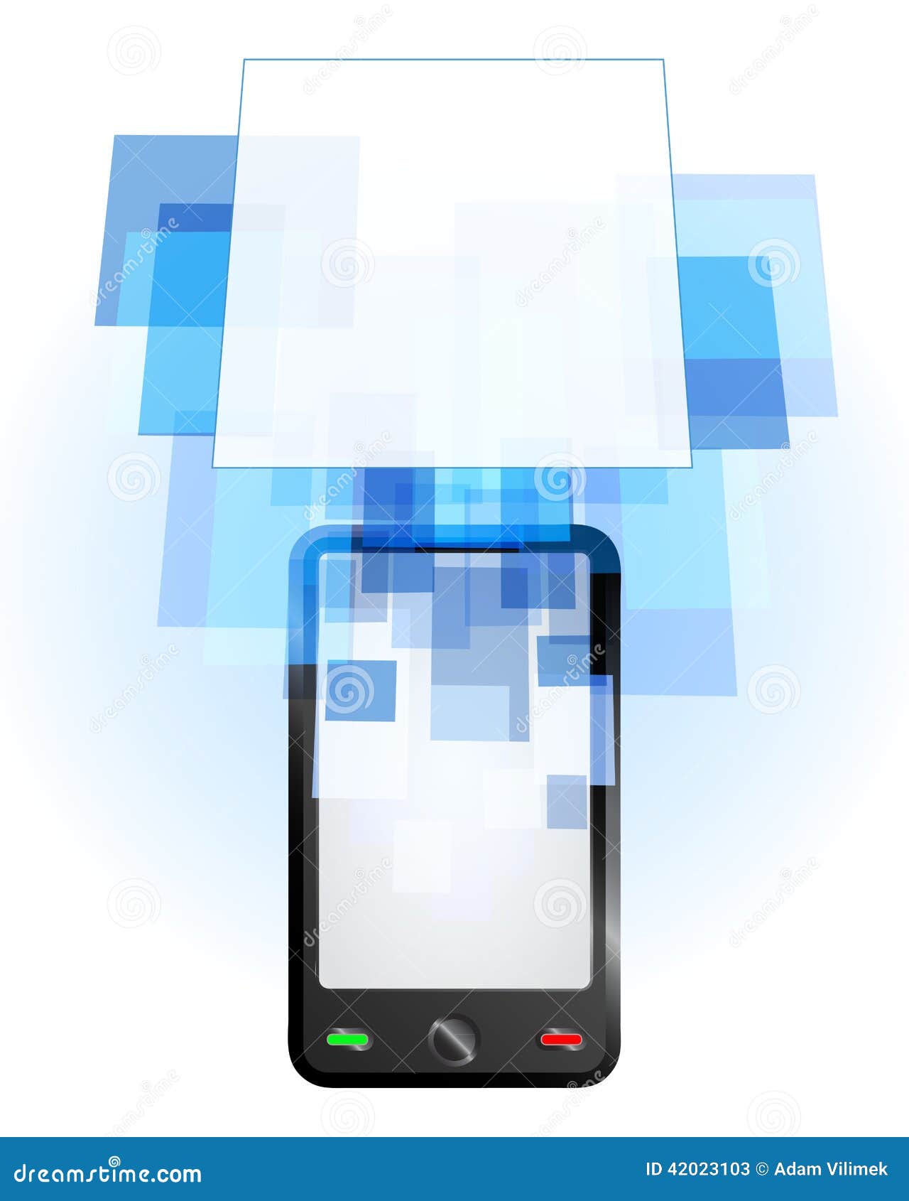 Mobile Phone Communication Empty Frame Vector Stock Vector ...