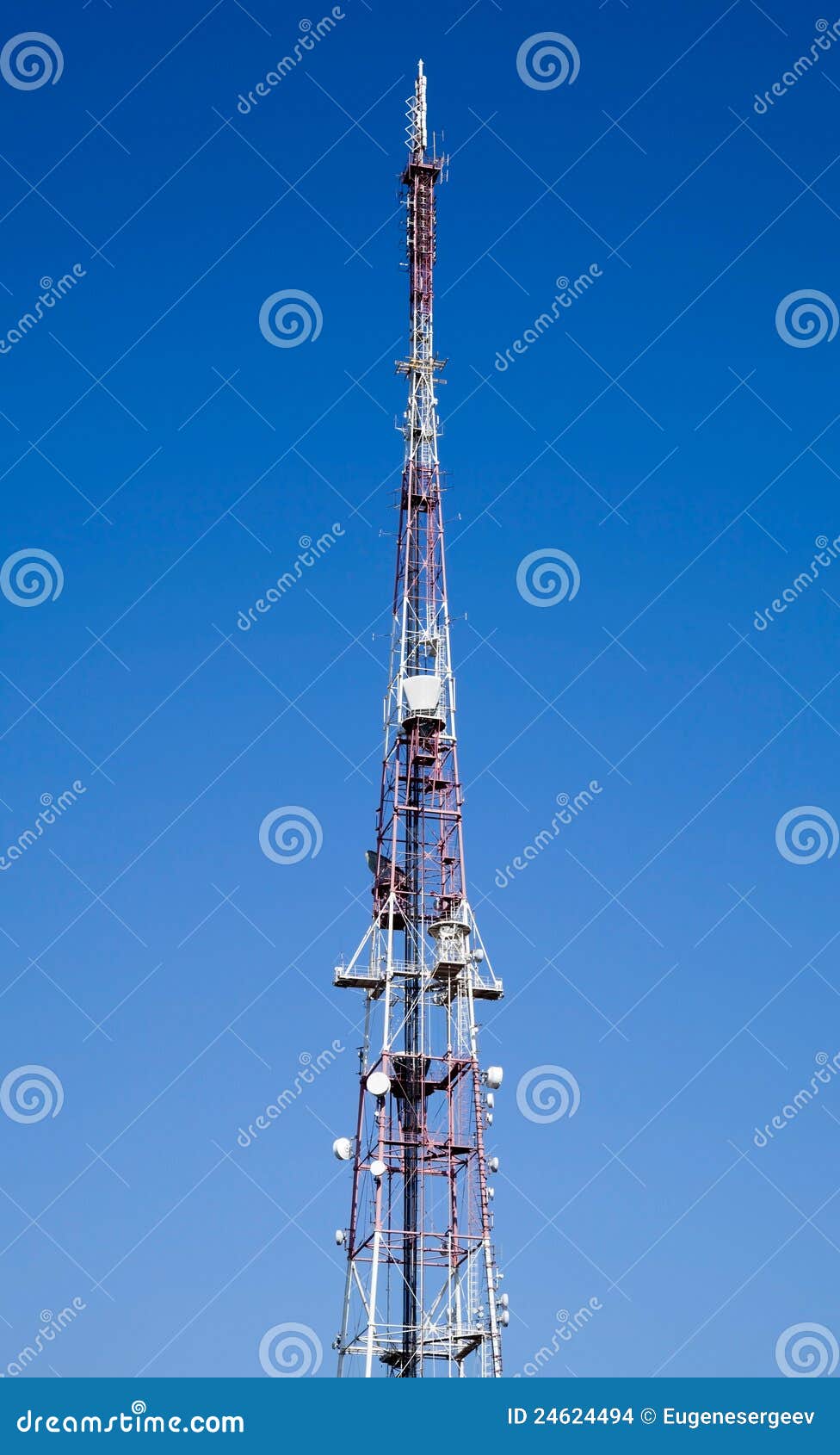 Mobile Phone Communication Tower Stock Photo - Image of broadcast ...