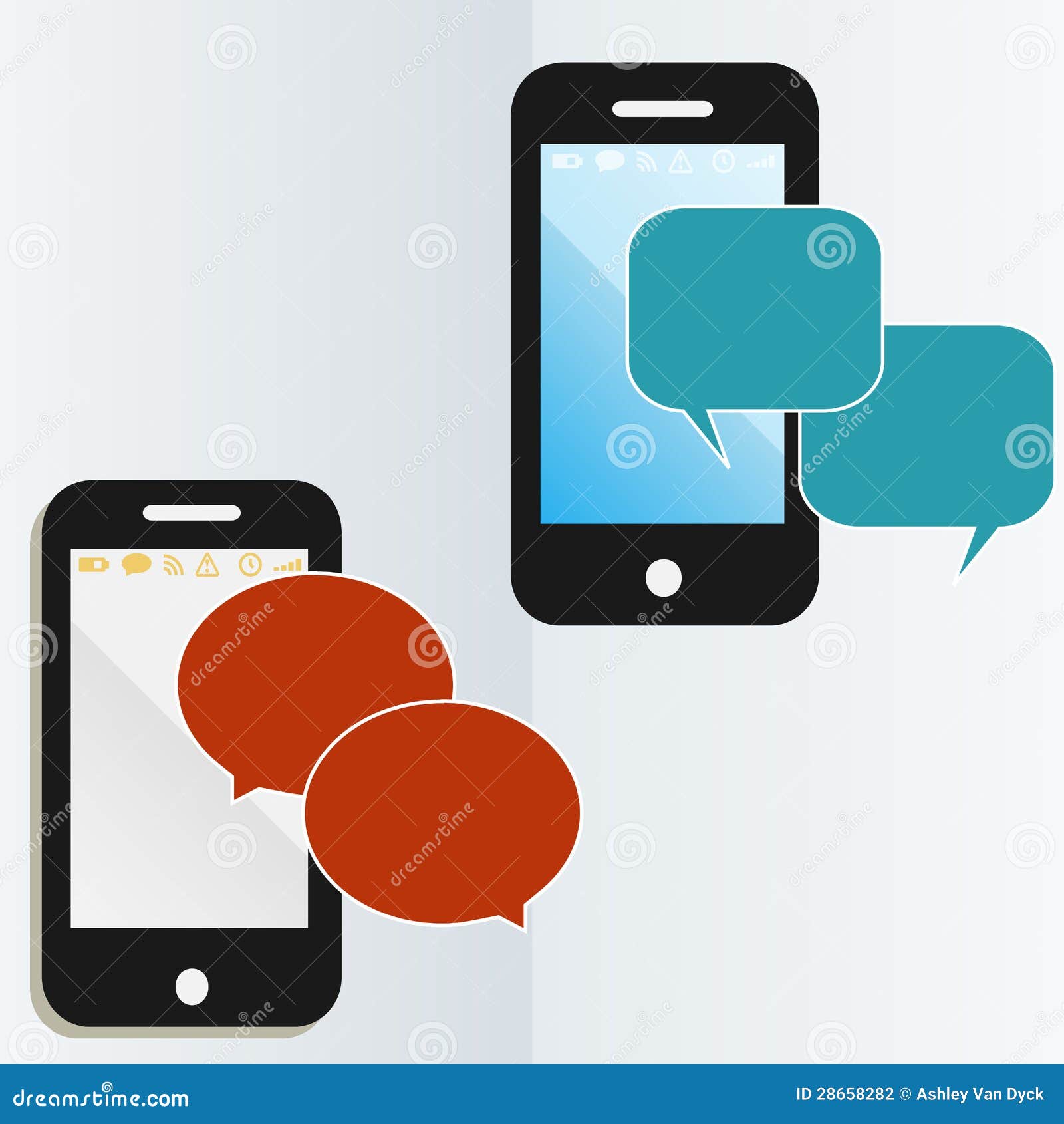 Mobile Phone Communications Stock Vector - Illustration of gadget ...