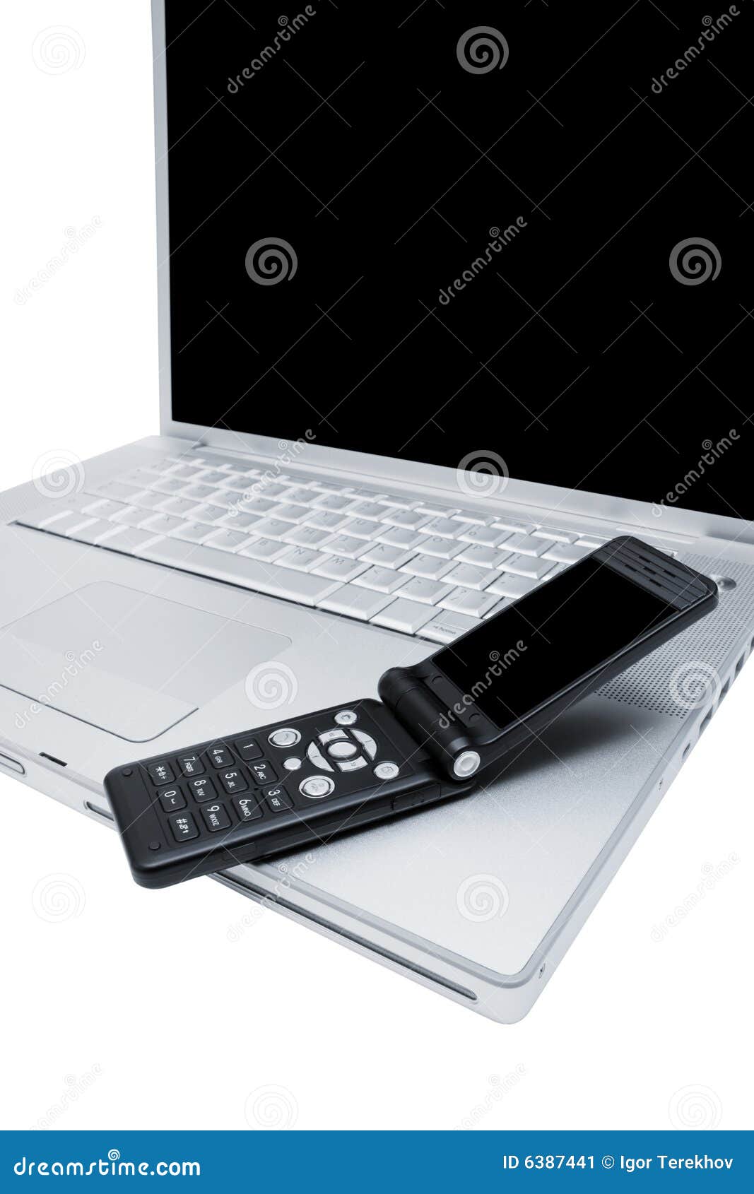 Mobile phone and computer stock image. Image of mobile - 6387441