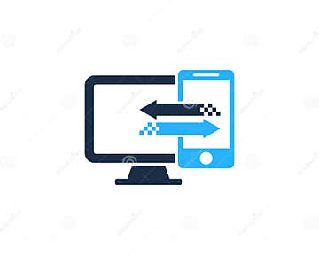 Mobile Phone Computer Icon Logo Design Element Stock Vector ...