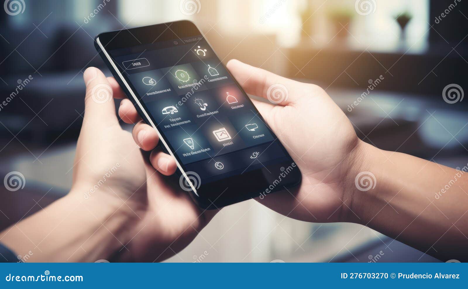 Mobile Phone Control Panel of Smart Home Stock Illustration ...