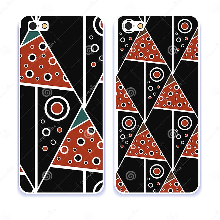 Mobile Phone Cover Back Pattern, Template. Vector Illustration ...