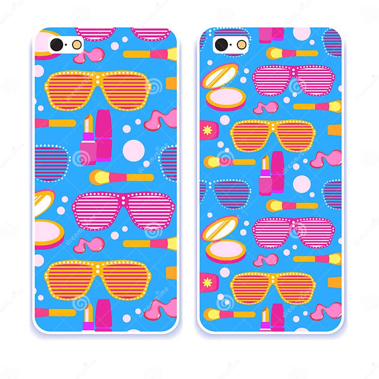 Mobile Phone Cover Back Pattern, Template. Vector Illustration ...