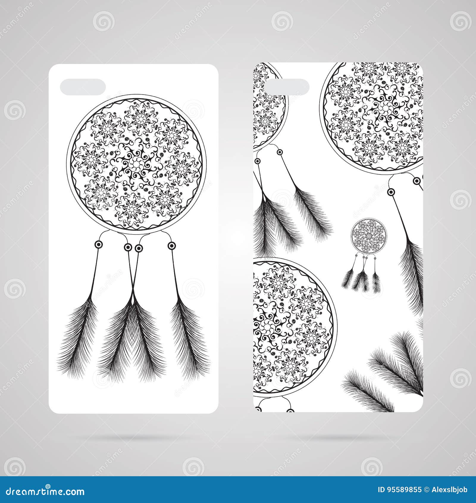 Mobile Phone Cover Back and Screen, Pattern. Vector Illustration ...
