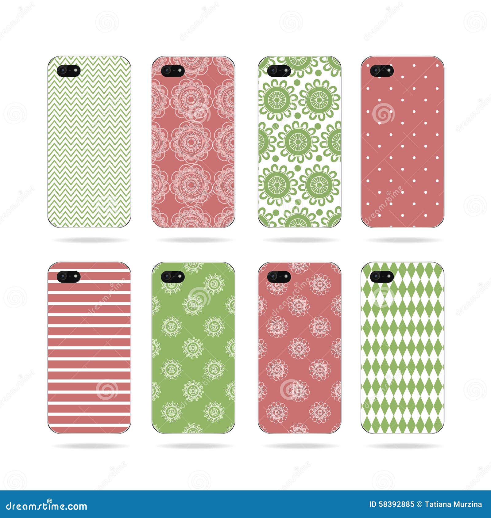 Mobile Phone Cover Back and Screen. Stock Illustration - Illustration ...