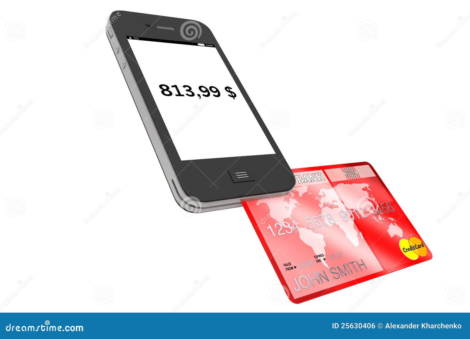 Mobile Phone with Credit Card Stock Photo - Image of concept, debit ...